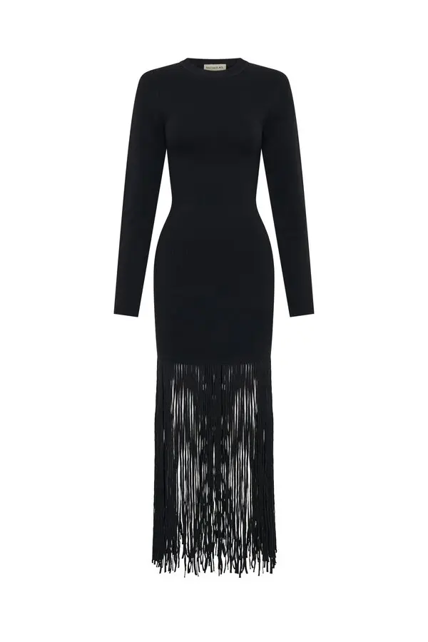 NICHOLAS Fiorella Dress With Fringe Hem