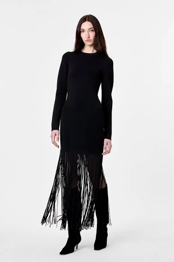 NICHOLAS Fiorella Dress With Fringe Hem