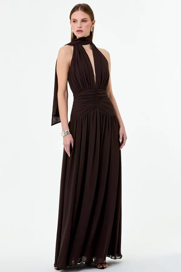 NICHOLAS Arelle Maxi Dress - Mocha