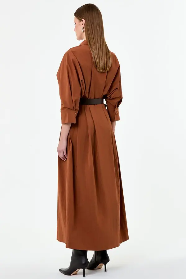 NICHOLAS Lanae Dress - Chestnut