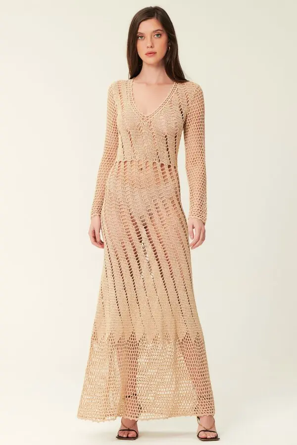 NICHOLAS Hazel Crochet Maxi Dress
