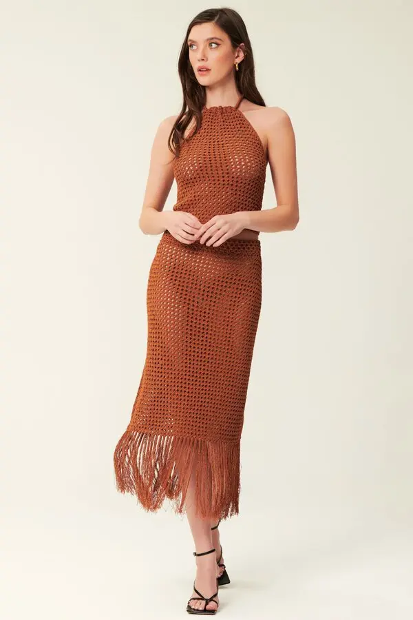 NICHOLAS Crochet Halter Top