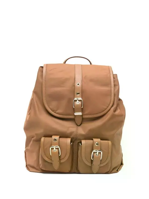 Maje Leather Trimmed Backpack