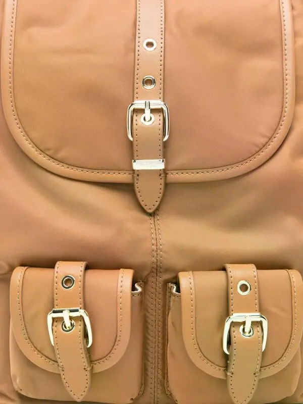 Maje Leather Trimmed Backpack