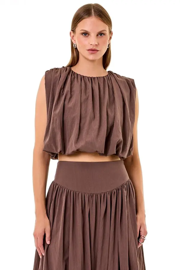 NICHOLAS Nadira Top - Chocolate