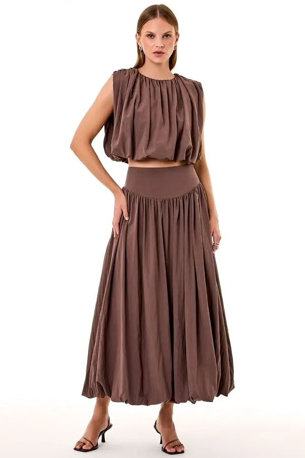 NICHOLAS Nadira Top - Chocolate