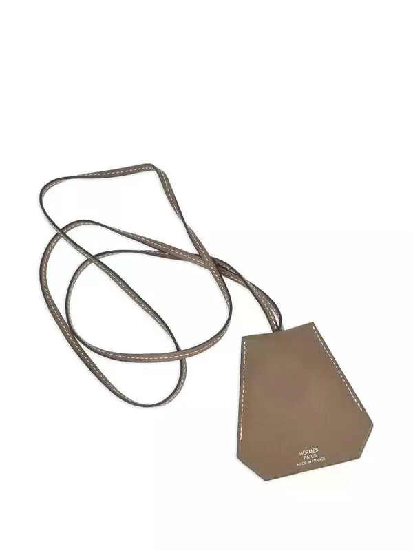Hermès 2018 Swift Leather Clochette Pendant Necklace - Grey