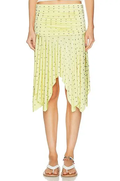 SIEDRES Studded Jersey Skirt