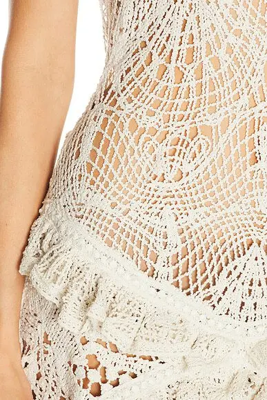 SIEDRES Elvira Crochet Halterneck Maxi Dress