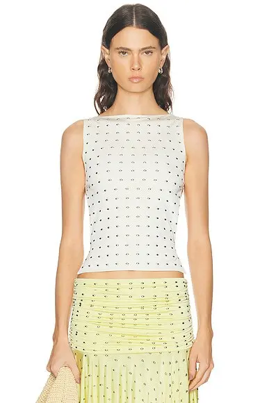 SIEDRES Zelna Studded Jersey Top
