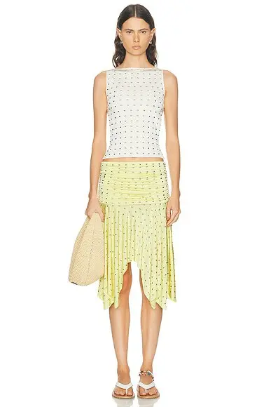SIEDRES Zelna Studded Jersey Top