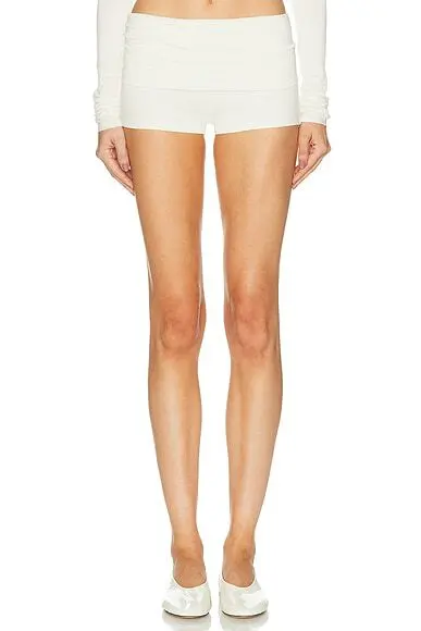 Eterne Foldover Short - Ivory