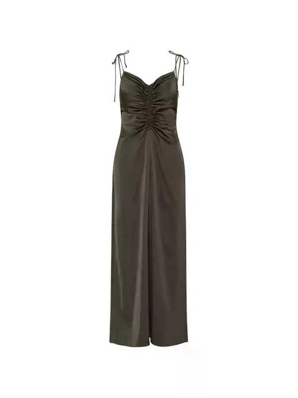 ROTATE BY BIRGER CHRISTENSEN V-neck Slip Maxi Dress - Green