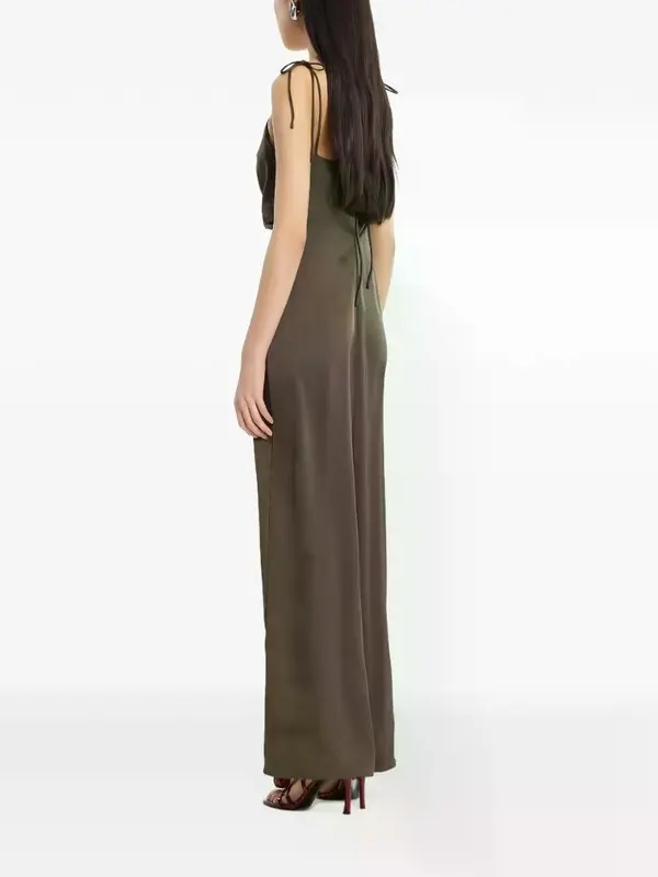 ROTATE BY BIRGER CHRISTENSEN V-neck Slip Maxi Dress - Green