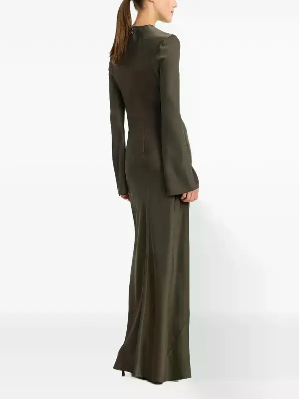 ROTATE BY BIRGER CHRISTENSEN Round Neck Maxi Dress