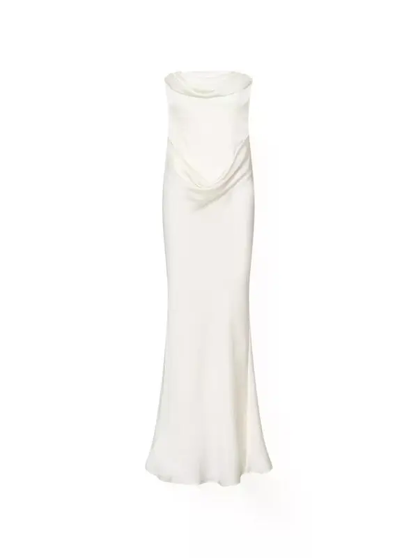ROTATE BY BIRGER CHRISTENSEN Strapless Corsage Maxi Dress