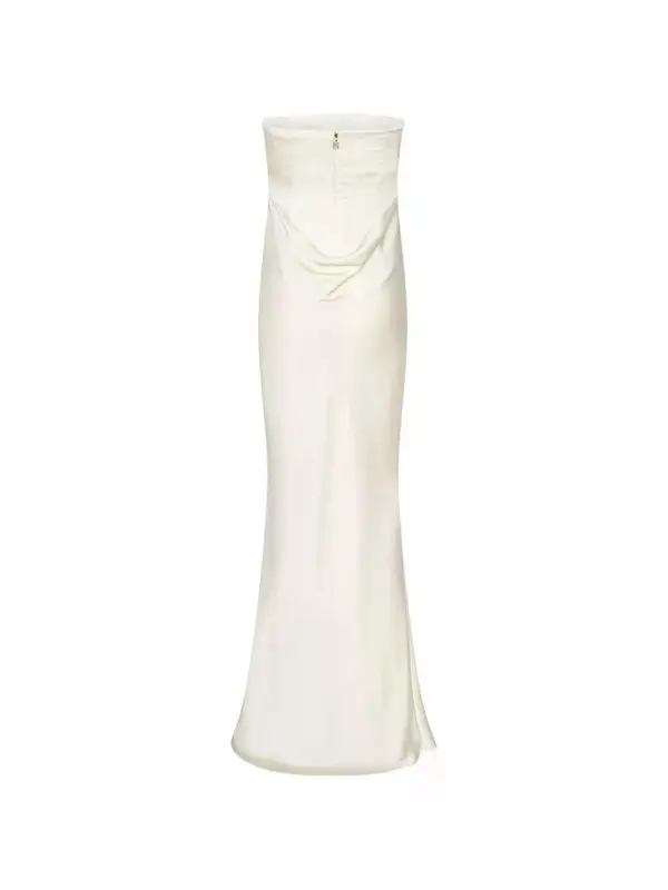 ROTATE BY BIRGER CHRISTENSEN Strapless Corsage Maxi Dress - Neutrals