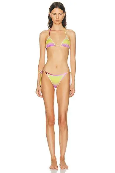 Attico Triangle Bikini Set - Multicolor