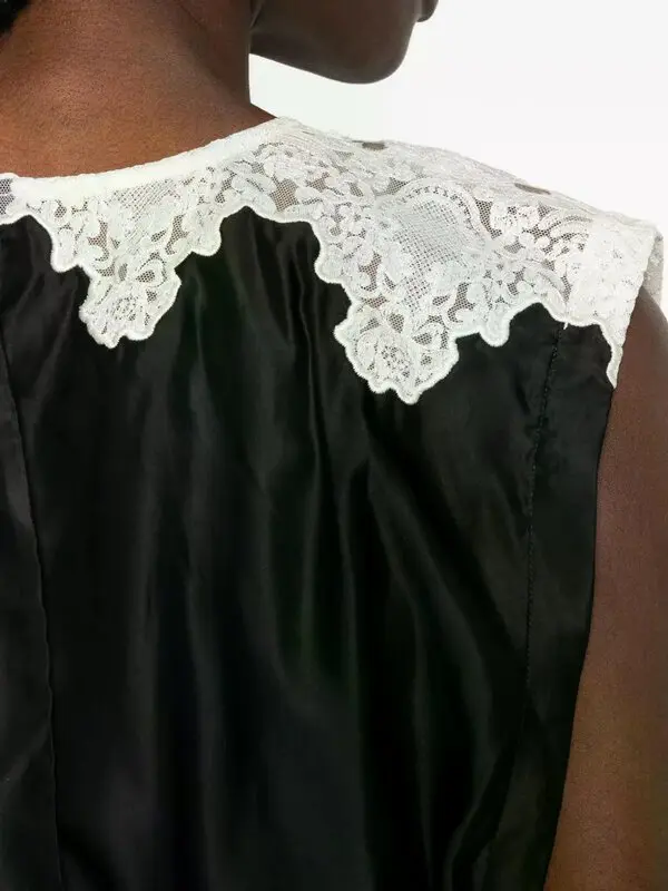 Sandro Lace Trim Crop Top