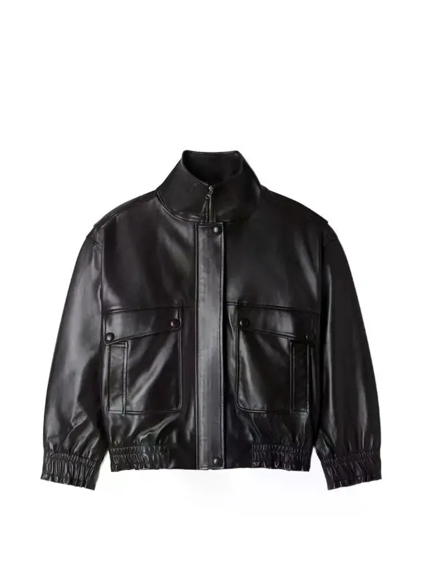 Sandro Lambskin Leather Jacket