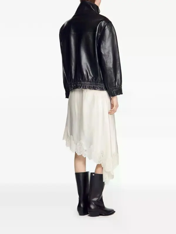 Sandro Lambskin Leather Jacket