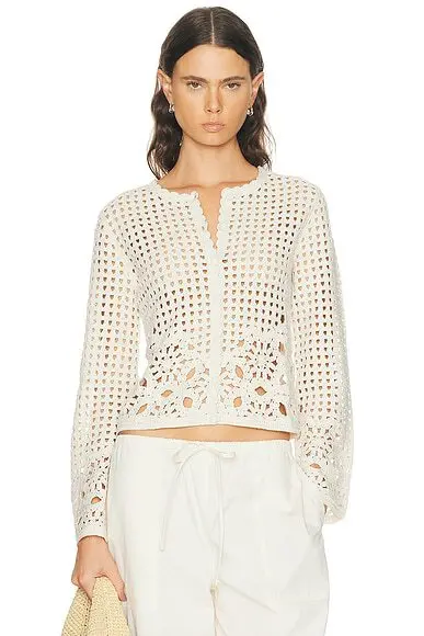 FRAME The Postcard Cardigan - Cream