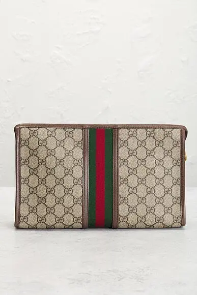 Gucci Ophidia Pouch In Gg Supreme Canvas