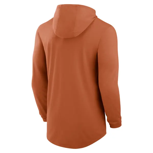 Nike Texas Primetime Arch Dri-fit College Long-sleeve Hooded T-shirt - Orange