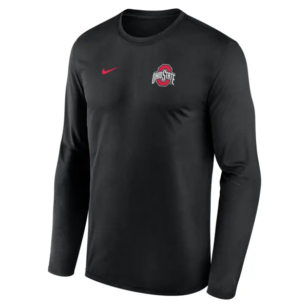 Nike Ohio State Sideline Legend Dri-fit Long-sleeve T-shirt - Black