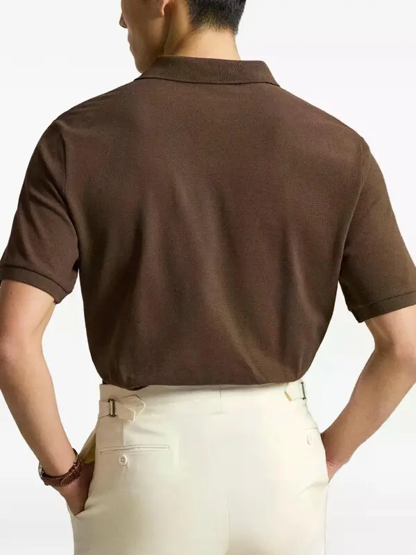 Polo Ralph Lauren Mesh-knit Embroidered-logo Polo Shirt
