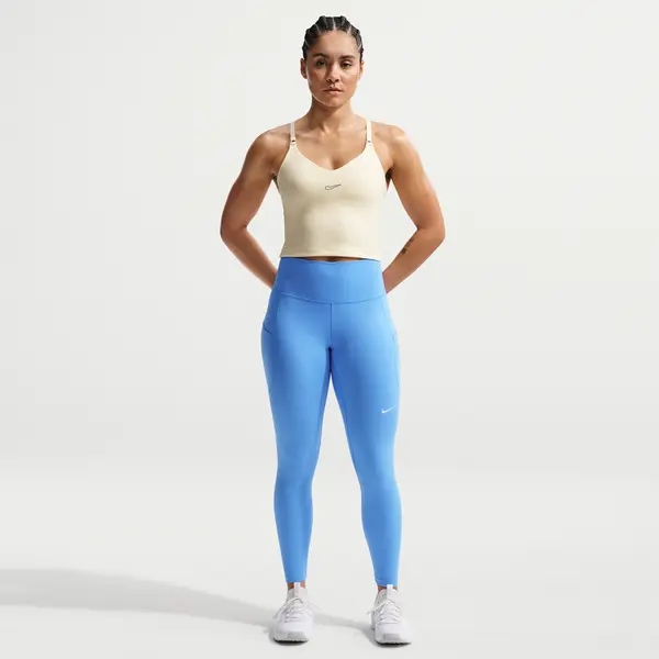Nike One High-waisted 7/8 Leggings With Pockets - Blue