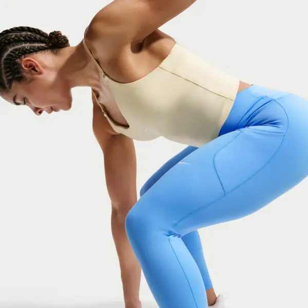 Nike One High-waisted 7/8 Leggings With Pockets - Blue