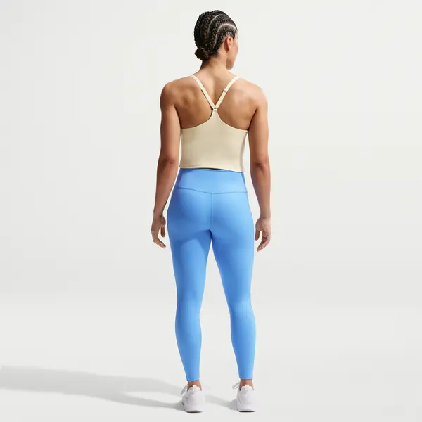 Nike One High-waisted 7/8 Leggings With Pockets - Blue
