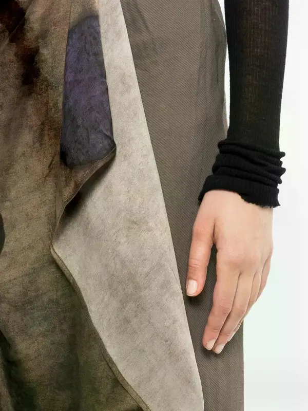 UMA WANG Draped Gale Midi Skirt - Brown