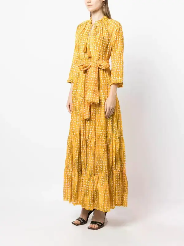 Samantha Sung Eden Brushed Dots-print Dress
