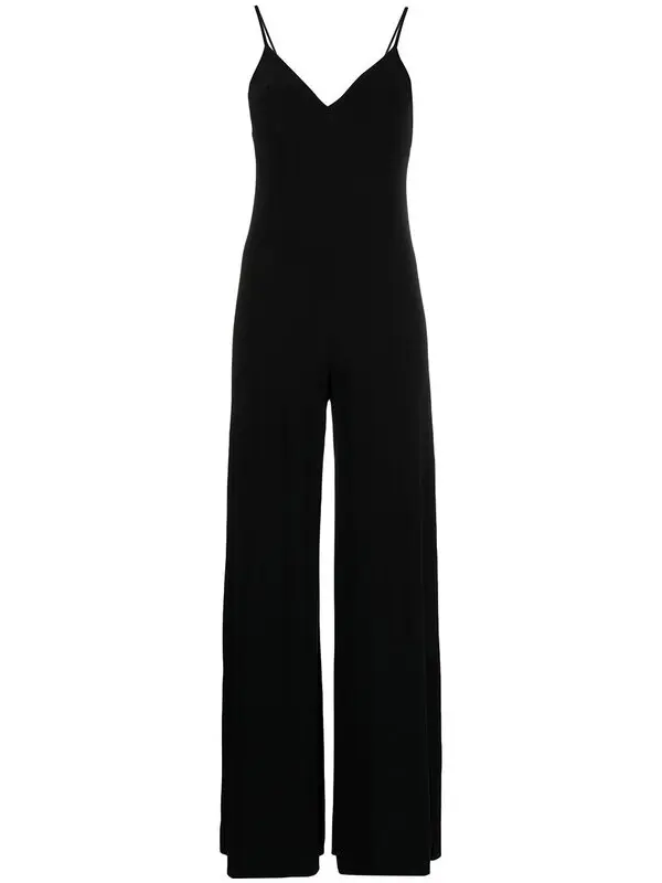 Norma Kamali Long Wide Leg Jumpsuit - Black