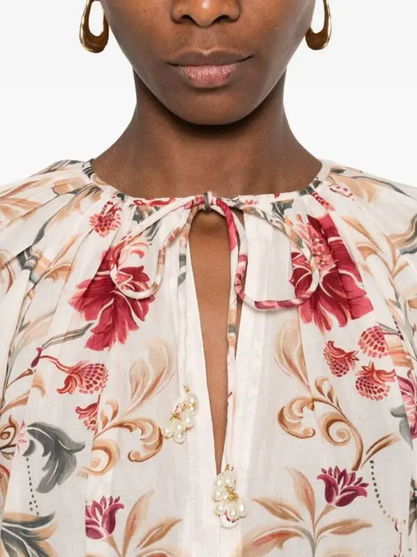 Farm Rio Floral Print Cotton Shirt - Multi