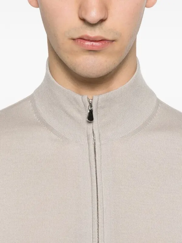 FILIPPO DE LAURENTIIS Zipped High Neck Cardigan