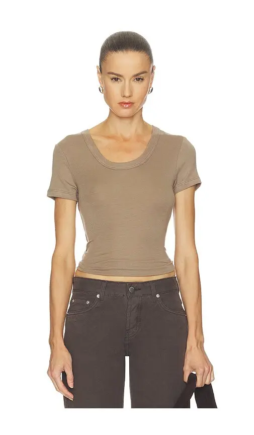 Citizens Of Humanity Maude U Neck Tee - Cocoa
