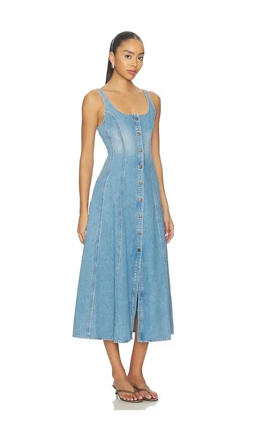 lapis denim dress | Dresses | Vintage Lapis Smocked Fragrance Free Creative Director Albert Kriemler continues to pay homage to his grandmother through polka Citizens Of Humanity Noa Seamed