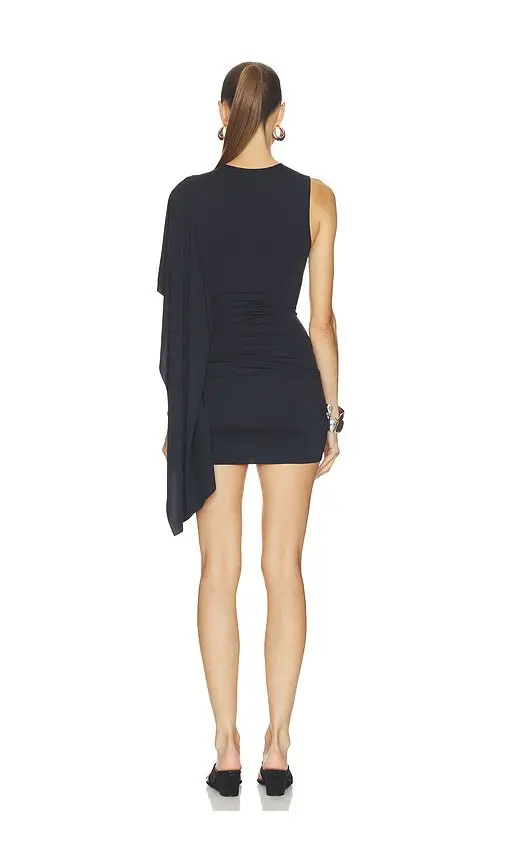 CULTNAKED Luminary Draped Mini Dress - Onyx