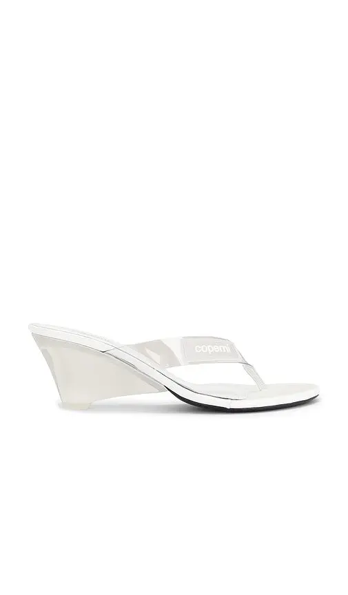 Coperni Lift Flip Flop Wedge Sandal - Clear