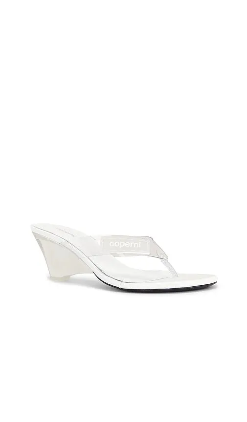 Coperni Lift Flip Flop Wedge Sandal - Clear