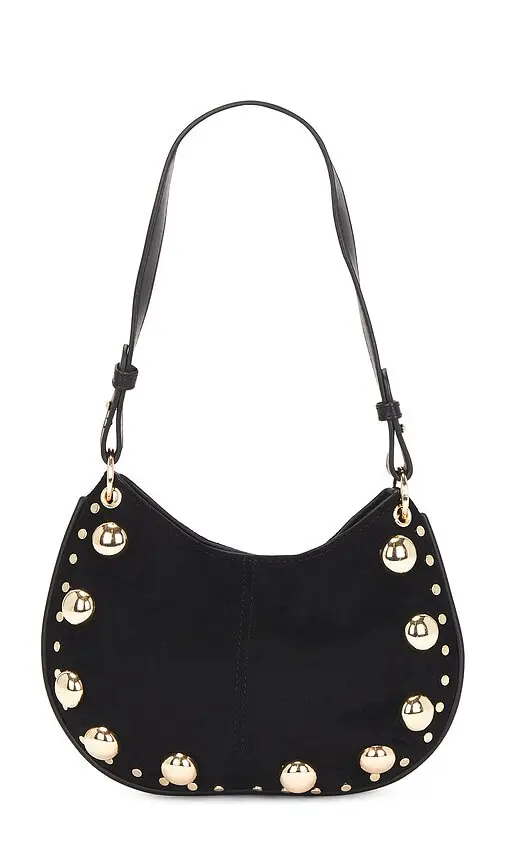 8 Other Reasons Faux Suede Shoulder Bag With Gold-tone Studs