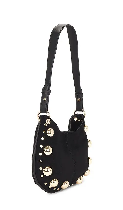 8 Other Reasons Faux Suede Shoulder Bag With Gold-tone Studs
