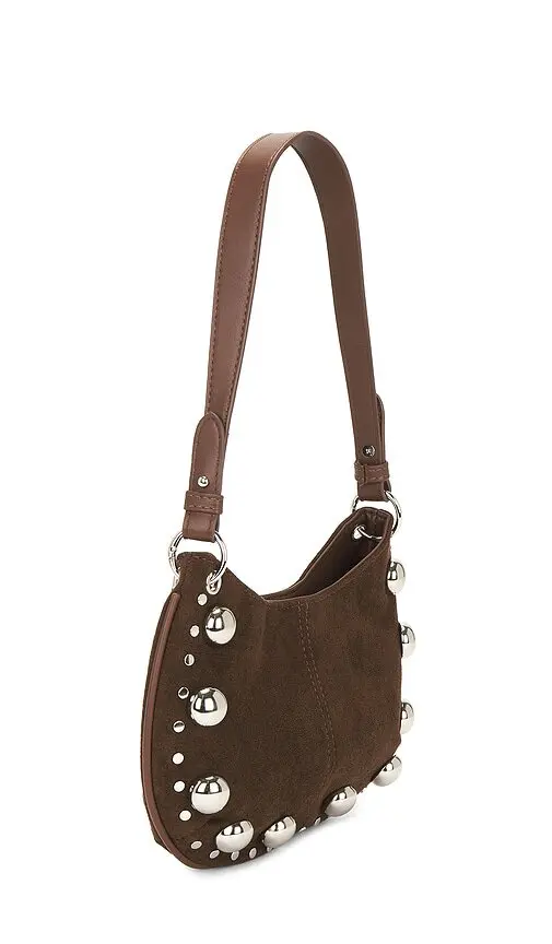 8 Other Reasons Faux Suede Shoulder Bag With Stud Accents And Chain Strap