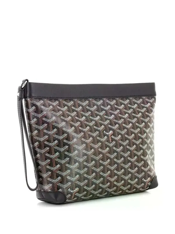 Goyard Ine Conti" Pouch Coated Canvas Clutch Bag