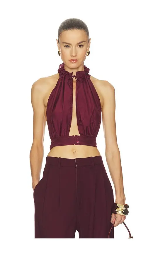 FRANÃ§OISE Medea Halter Neck Blouse