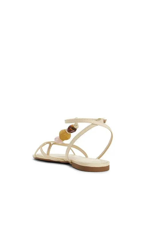 Schutz Amber Flat Sandal With Bead Accents