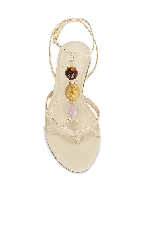 Schutz Amber Flat Sandal With Bead Accents